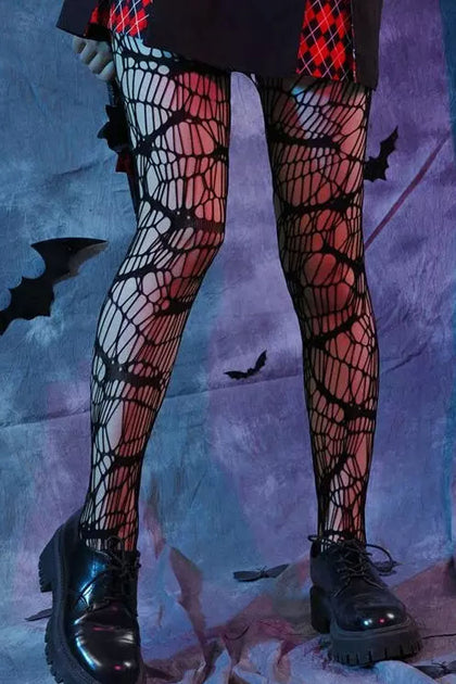 Halloween Bat Fishnet Tights – uniqshe